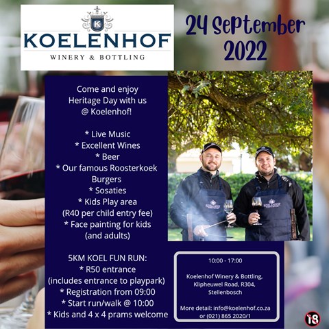 Heritage day with Koelenhof | wine.co.za