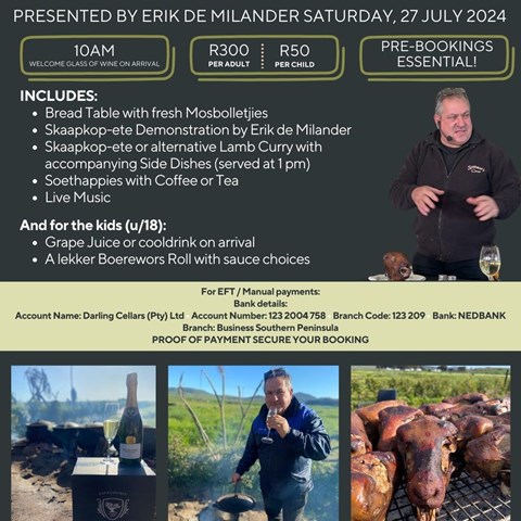 Skaapkop-ete presented by Darling Cellars and Erik De Milander | wine.co.za