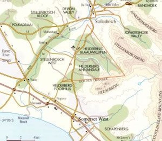 The golden triangle wine growing area | wine.co.za