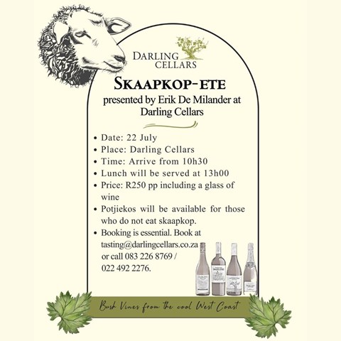 Skaapkop-ete presented by Darling Cellars and Erik De Milander | wine.co.za