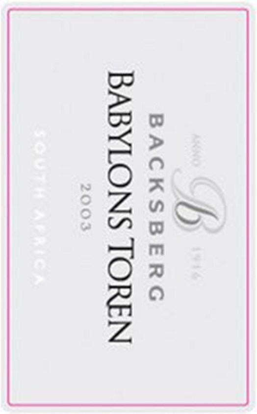 Backsberg Babylons Toren Cabernet Sauvignon/Merlot 2003 | wine.co.za