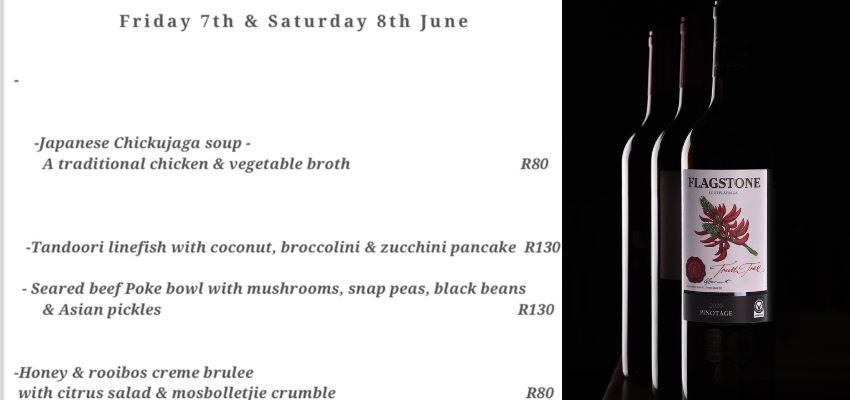 Flagstone Weekend Menu | wine.co.za