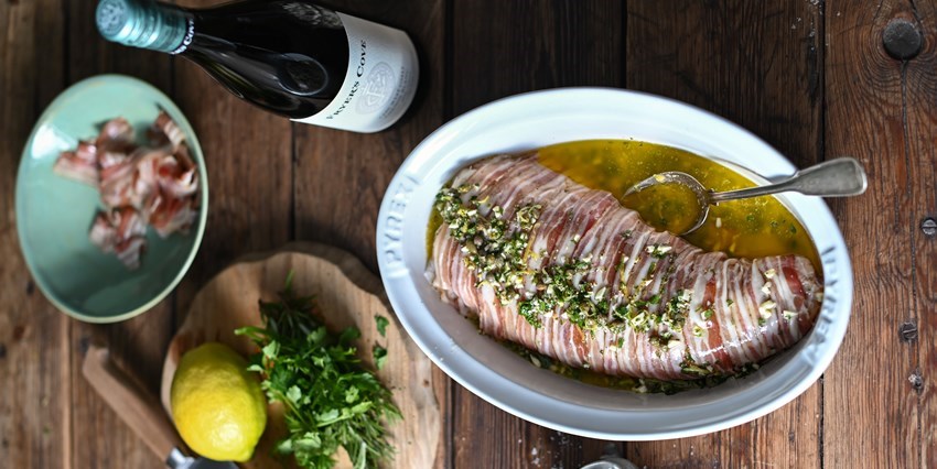 Recipe: Pancetta-wrapped monkfish with heerboontjie purée paired with ...